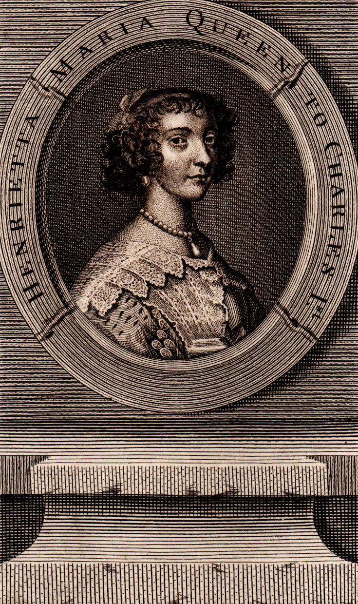 Henrietta Maria. Queen of England 1609-1669 | Antique Portrait