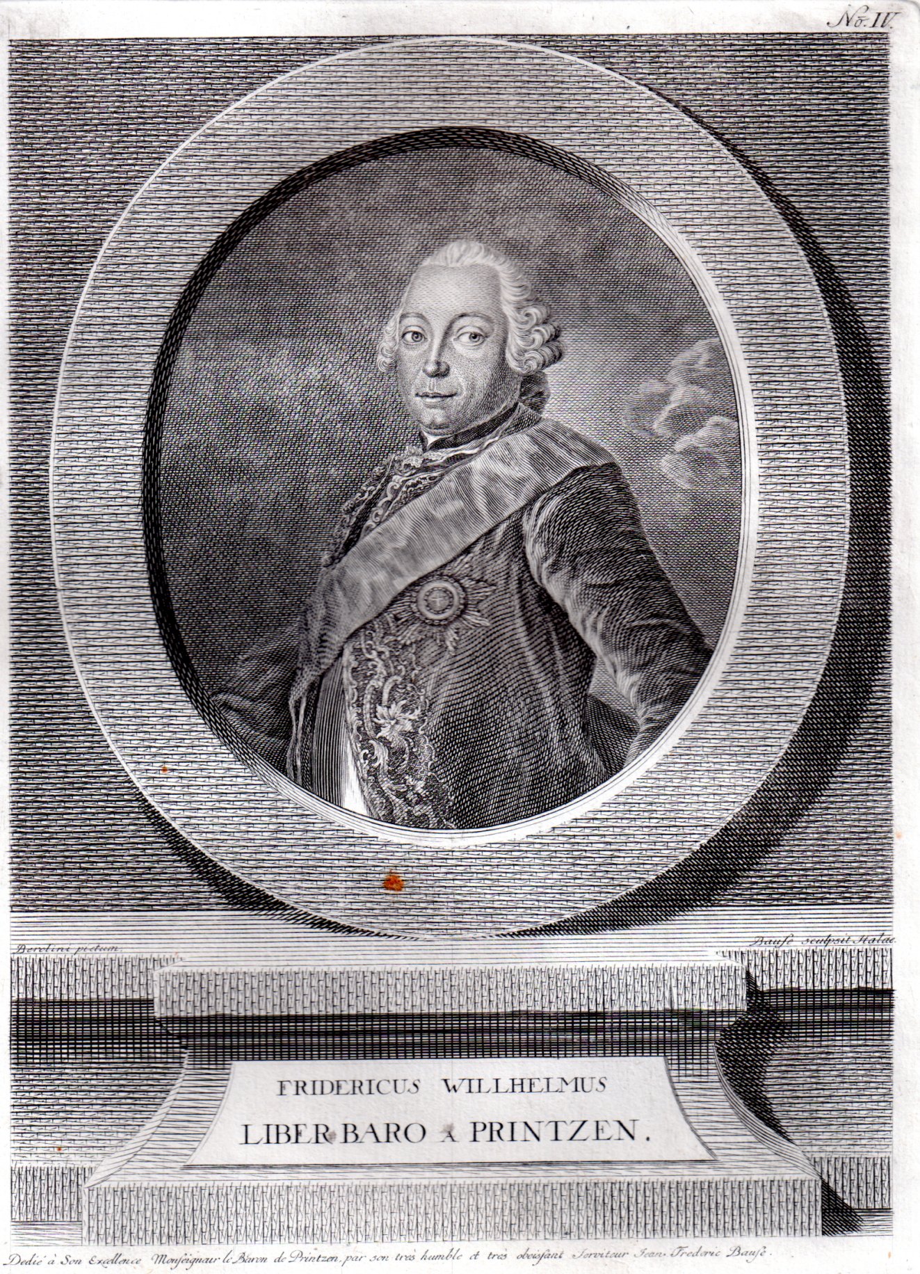 Baron Friedrich Wilhelm von Printzen 1719-1773 | Antique Portrait